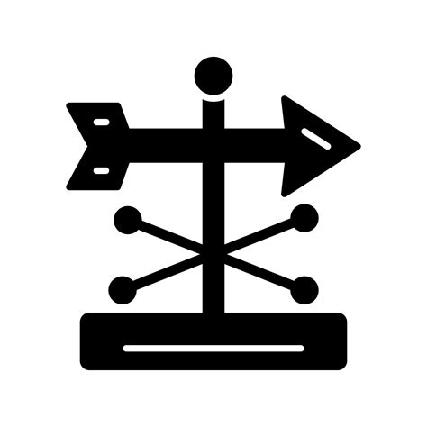 Wind Vane Glyph Black Icon 17531667 Vector Art At Vecteezy