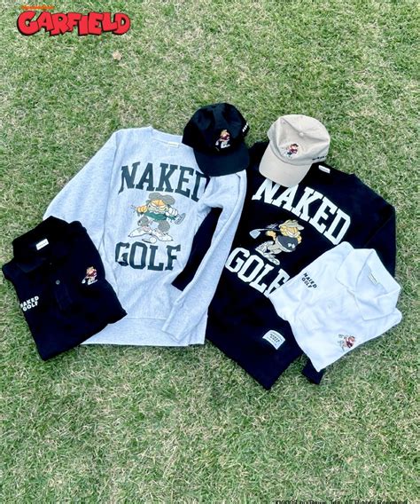 ブラック ポロシャツGarfield polo shirt NAKED GOLF