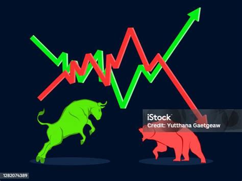 주식 시장 동향의 곰 기호 대 황소 대 곰 벡터 일러스트레이션 개념에 대한 스톡 벡터 아트 및 기타 이미지 개념 경제 곰 Istock