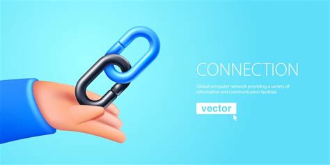 Premium Vector Hand Holding Hyperlink Icon Chain Links In 3d Cartoon Plastic Style Realistic