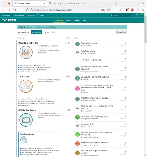 alternative layouts for the forum website and forum arduino forum