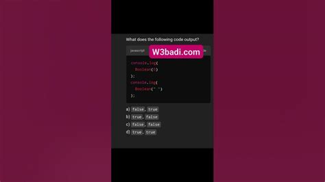 Truthy Or Falsy 🔍codechallenge Javascriptlogic Learncoding Jsquiz Webdevelopment Youtube