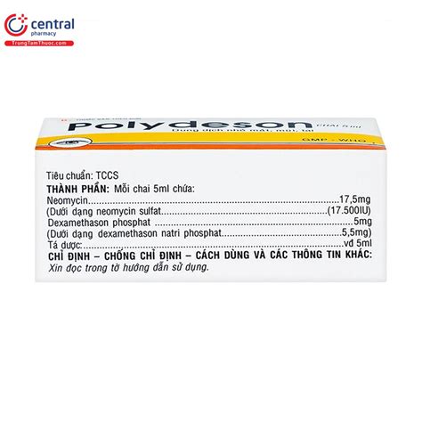 ChÍnh HÃng Thuốc Nhỏ Mắt Mũi Tai Polydeson 5ml điều Trị Nhiễm Khuẩn
