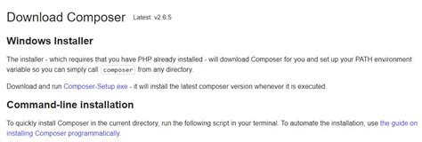 Install Laravel Framework