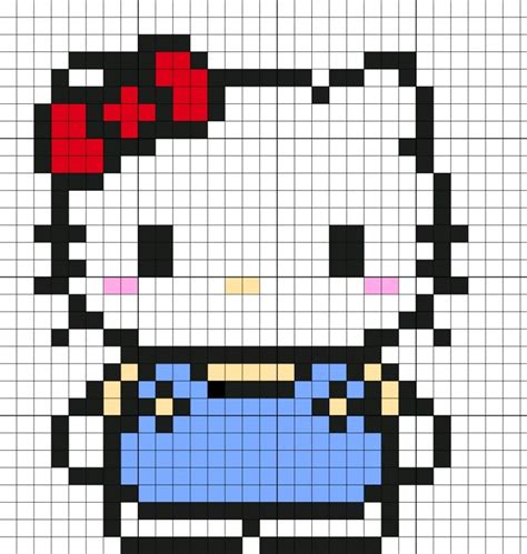 Hello Kitty Pixel Nel 2024 Disegni Per Poster Pixel Art Hello Kitty