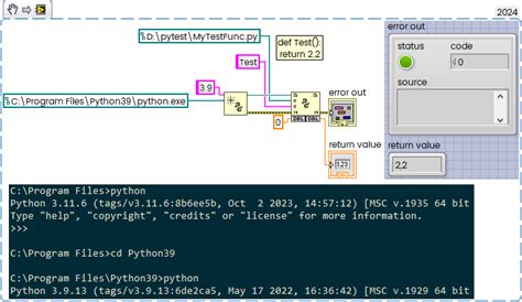 Solved Issue With Python In Labview Errors 1761 Or 1671 Ni Community