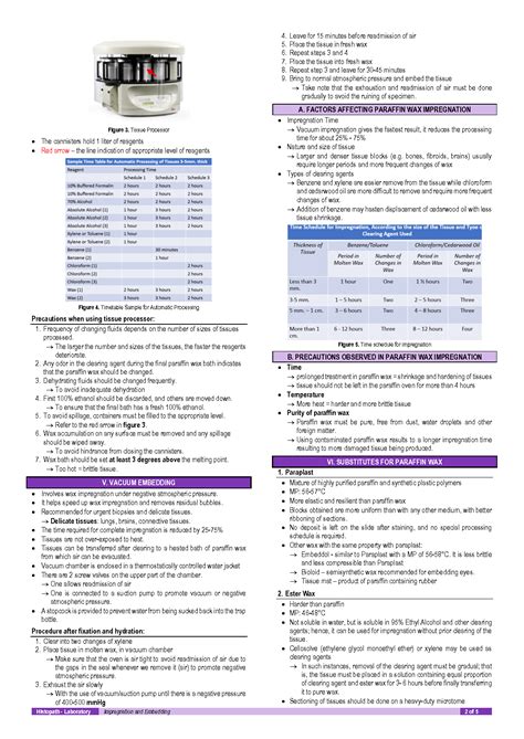 Solution Histopath Lab M Impregnation And Embedding Trans 1 Studypool