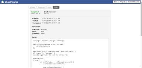 GitHub Gmarland GhostRunner JavaScript Task Server