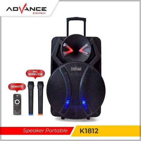Promo Advance K 1812 Speaker Meeting Portable 18 Inch Free 2 Mic Wireless Diskon 25 Di Seller