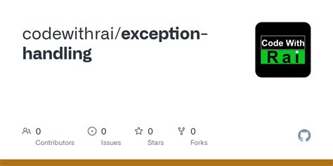 Github Codewithraiexception Handling