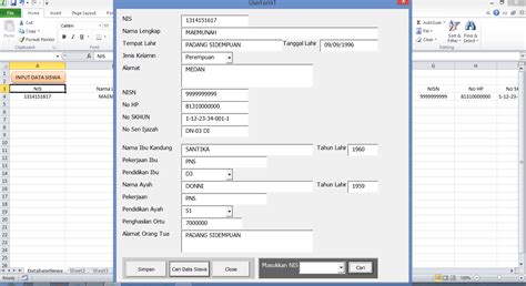 Form Input Data Siswa Berbasis Excel