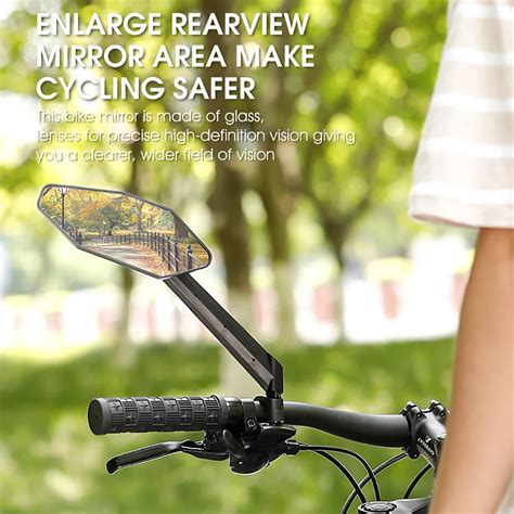 West Biking 자전거 백미러 핸들 바 범용 각도 조절 가능 사이클링 액세서리 티몬