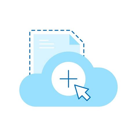 Click To Upload Add File Button Concept Illustration Flat Design