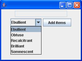 Add An Item To The End Of The List Combobox Swing Jfc Java