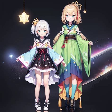 1girl、vtuber Fullbody、star Fairy、masterpiece、official Art、super