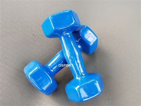 ᐉ Гантель для фитнеса виниловая цельная неразборная Osport Profi 1 кг Fi 0105 2 Купить