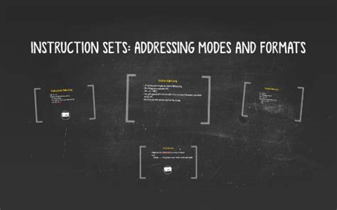 Instruction Sets Addressing Modes And Formats By Qwerty Asdfghjkl On Prezi