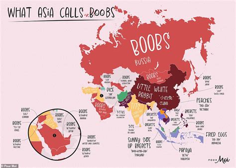 Fascinating Maps Reveal The Most Used Nicknames For Breasts Around The