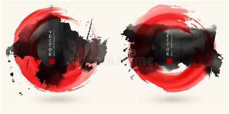 矢量黑色红墨笔描边 向量例证 插画 包括有 查出 装饰 收集 油漆刷 艺术 国界的 平面 172856024