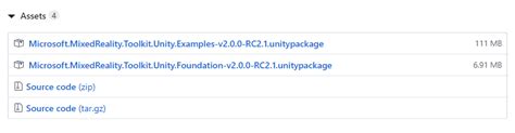 Missing Unitypackage · Issue 4918 · Microsoftmixedrealitytoolkit Unity · Github