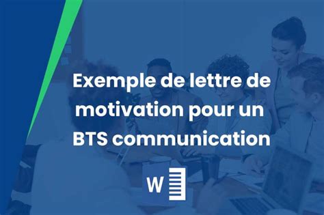Exemple De Lettre De Motivation Pour Un Bts En Communication Mba Ks