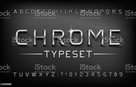 크롬 알파벳 글꼴입니다 그림자3d 금속 문자와 숫자 컴퓨터 글자에 대한 스톡 벡터 아트 및 기타 이미지 컴퓨터 글자 은
