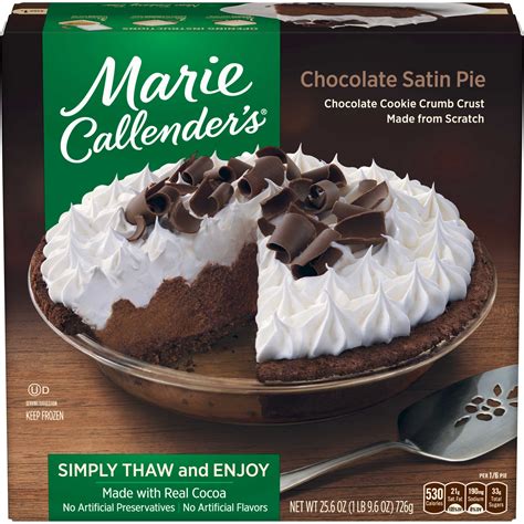 Marie Callenders Chocolate Satin Pie Case Foodservicedirect