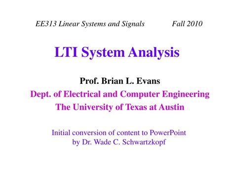 ppt lti system analysis powerpoint presentation free download id 4224039