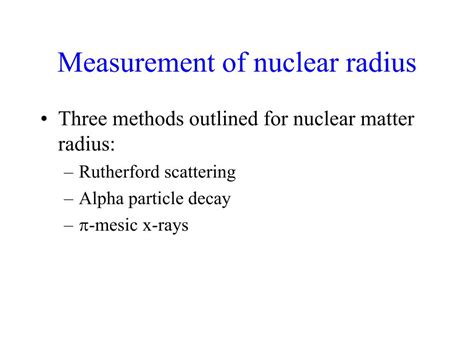 Ppt Measurement Of Nuclear Radius Powerpoint Presentation Free Download Id 6776860