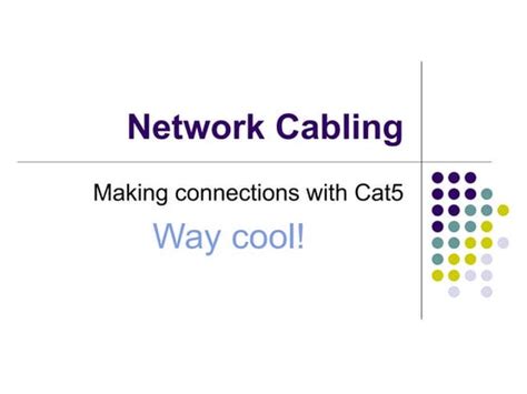 Network Cabling Ppt Computer Networking Computing