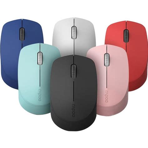 RAPOO M GHz Bluetooth Quiet Click Wireless Mouse Red Dpi Connects Up To