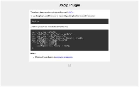 Jszip Plugin