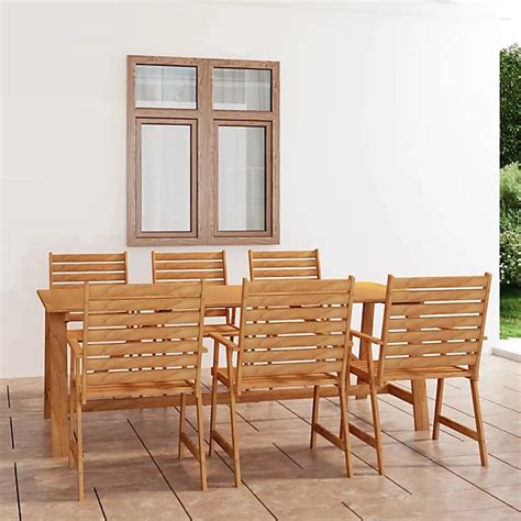 Berkfield 7 Piece Garden Dining Set Solid Acacia Wood