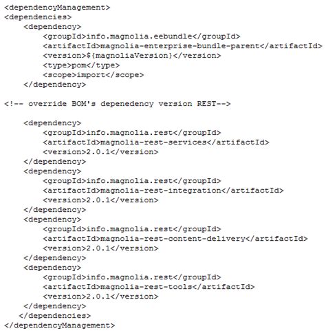 maven cms magnolia magnolia rest content delivery version in pom