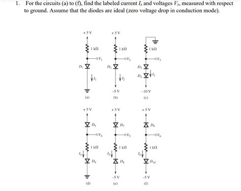 Solved For The Circuits A To F Find The Labeled Chegg