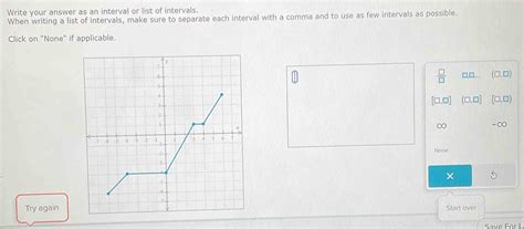 Solved Write Your Answer As An Interval Or List Of Intervals When Writing A List Of Intervals