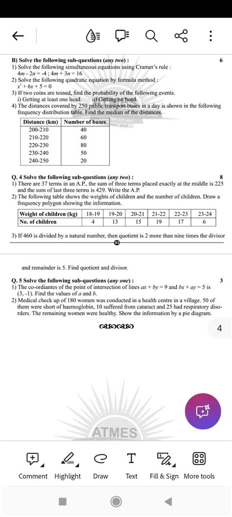 B Solve The Following Sub Questions Any Two 61 Solve The Following