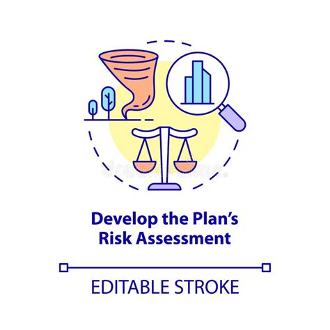 Develop Plan Risk Assessment Concept Icon Stock Vector Illustration