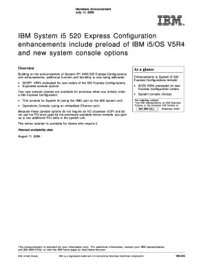 Fillable Online IBM System I Express Configuration Fax Email Print PdfFiller