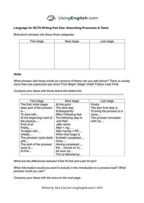 Ielts Writing Task 1 Describing A Diagram