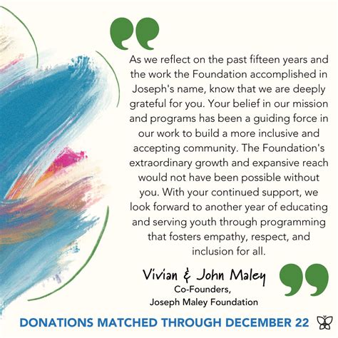 Joseph Maley Foundation On Linkedin “your Belief In Our Mission And