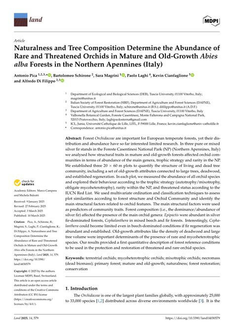 Pdf Naturalness And Tree Composition Determine The Abundance Of Rare And Threatened Orchids In