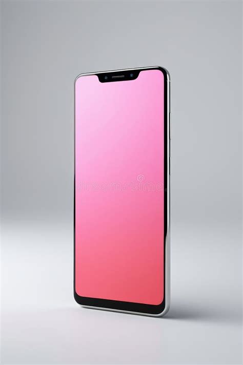 Pink Screen Smartphone Display Generative Ai Stock Illustration