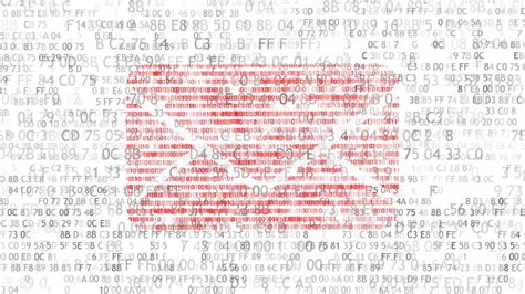 Email Envelope From A Binary Code To Hexadecimal Code Background Stock