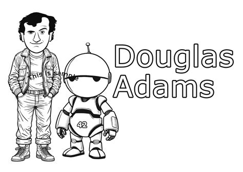 Douglas Adams Coloring Pages