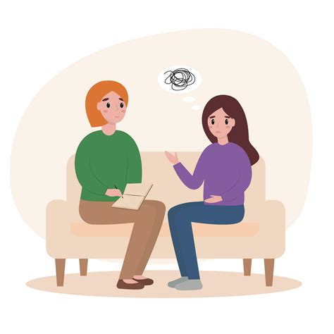 Dibujos Animados Ilustración De Psicoterapia Práctica Terapia Sesión