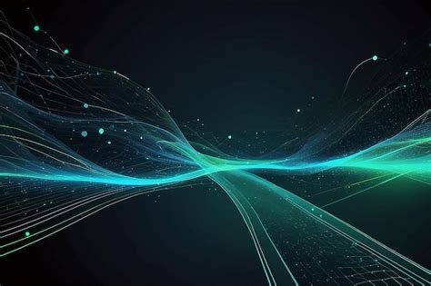 Premium Photo Digital Technology Internet Network Speed Connection Blue Green Background Cyber