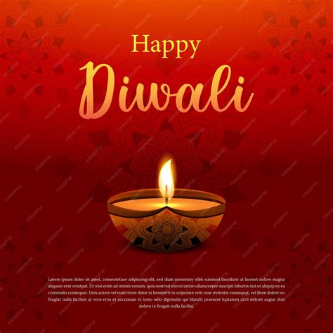 Premium Vector Happy Diwali Greeting Social Media Post Template