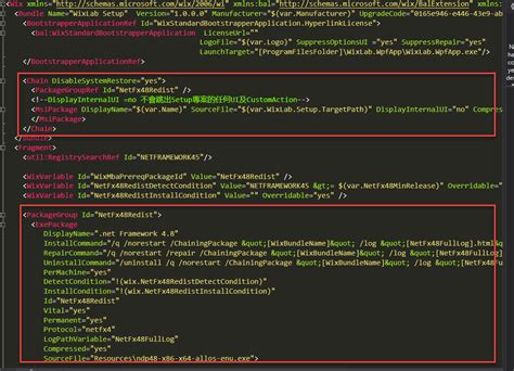 使用wix建立window安裝程式 包含net Framework