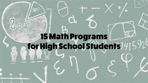 15 Math Programs For High School Students — Inspirit Ai
